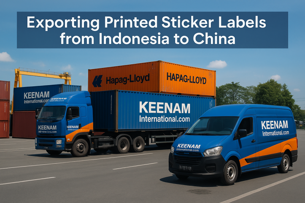 Ekspor Label Stiker Printing dari Indonesia ke China